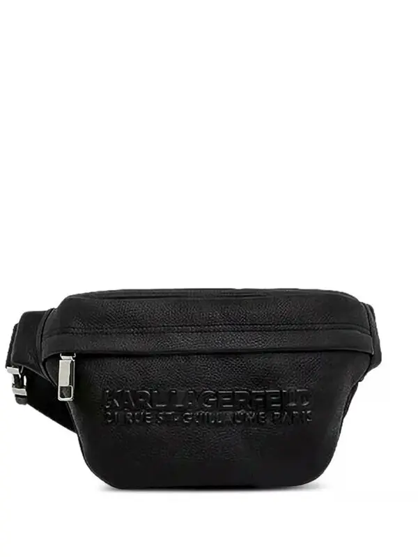 Karl Lagerfeld Embossed Logo Belt Bag - Black