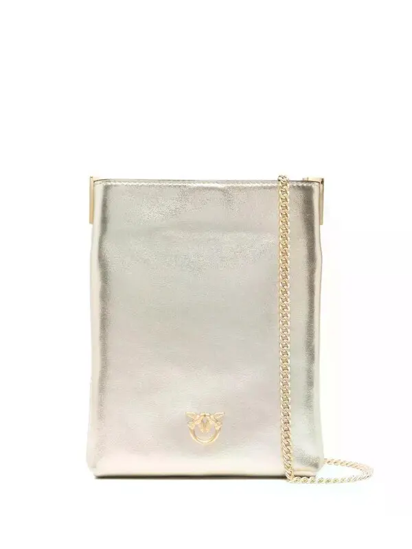Pinko Metallic-effect Leather Cross Body Bag