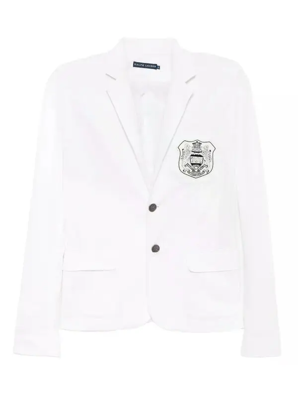 Polo Ralph Lauren Logo-embroidered Blazer - White