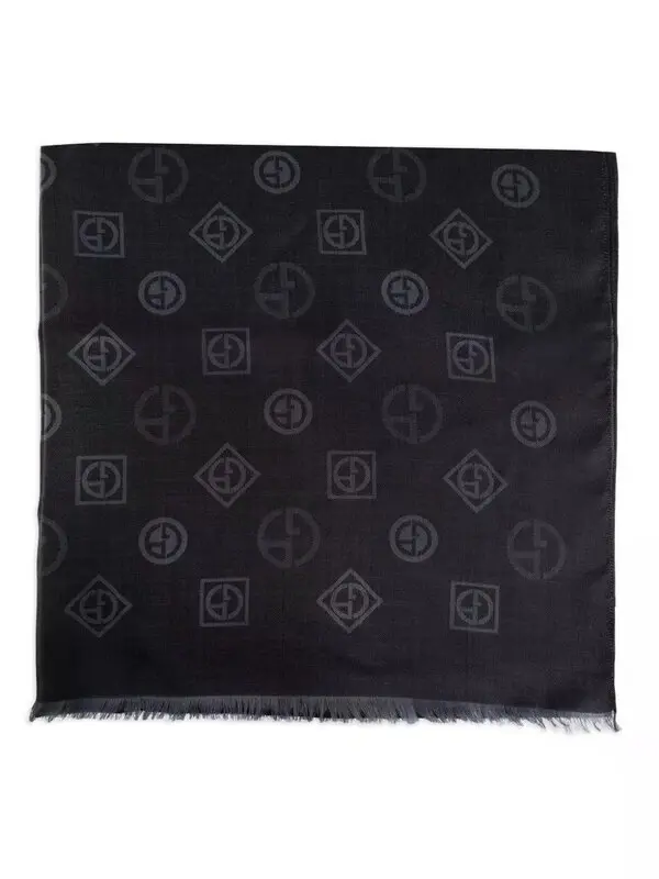Giorgio Armani Silk Scarf - Black