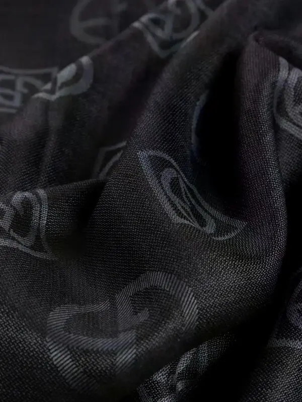 Giorgio Armani Silk Scarf - Black