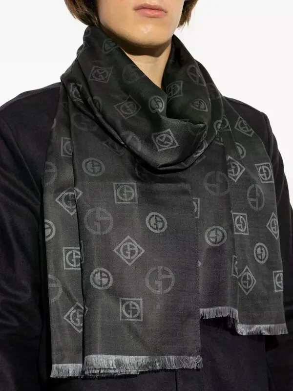 Giorgio Armani Silk Scarf - Black