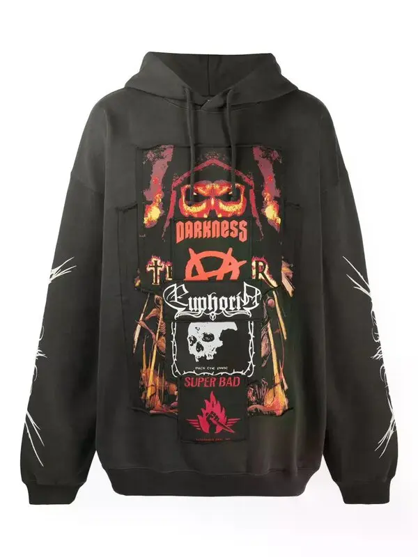 Vetements Patchwork Graphic-print Hoodie