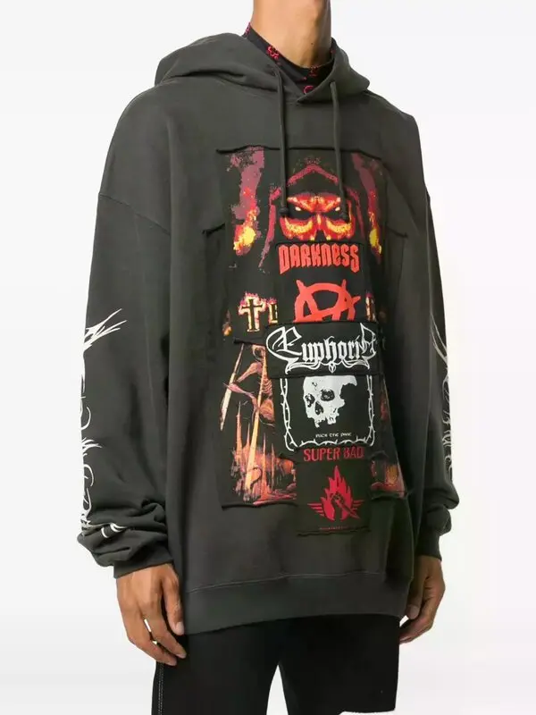 Vetements Patchwork Graphic-print Hoodie