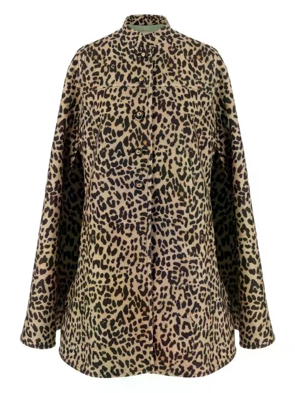 Valentino Garavani Animal-print Wool Cape - Neutrals