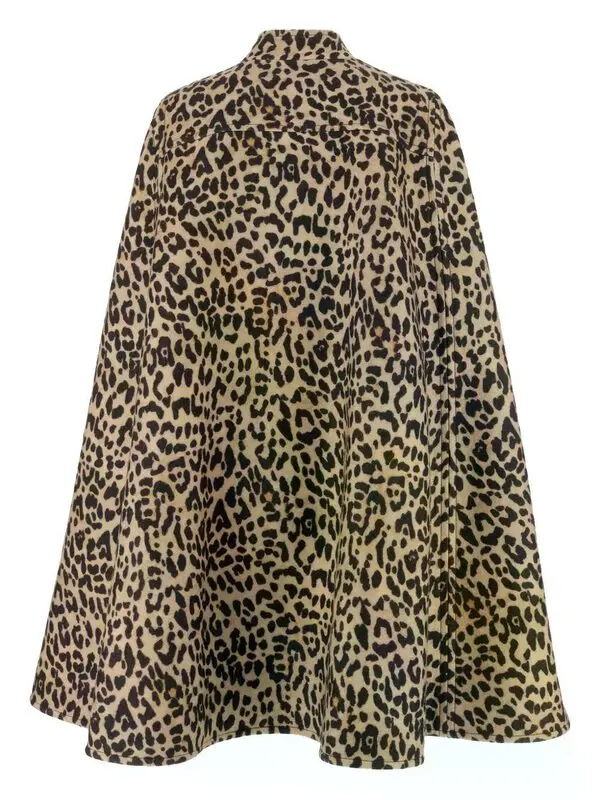 Valentino Garavani Animal-print Wool Cape - Neutrals