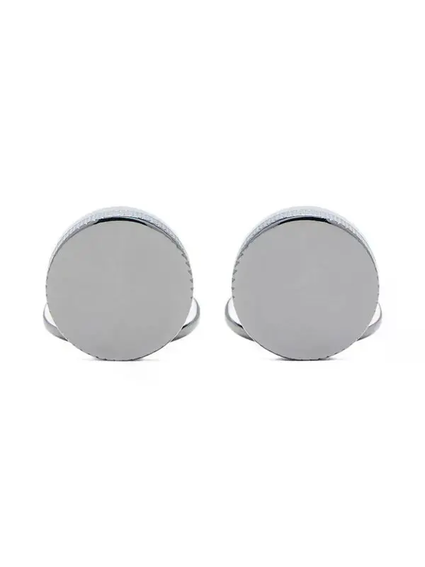 Giorgio Armani Textured Round Cufflinks - Silver