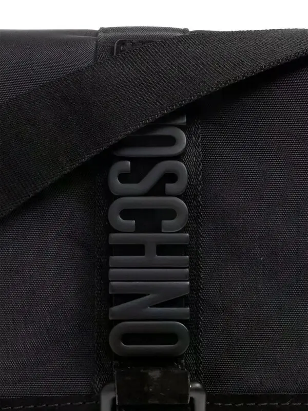 Moschino Logo-plaque Buckled Shoulder Bag