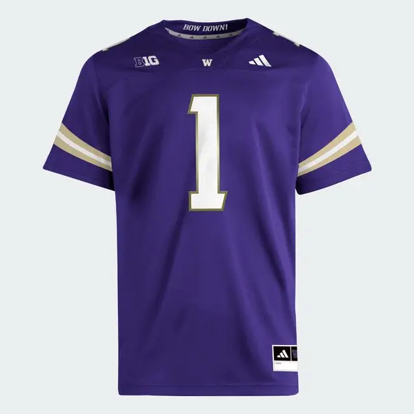 Adidas Washington Huskies Premier Home Football Jersey - Collegiate Purple / White / Team Sand / Ncaa-wtn-6va