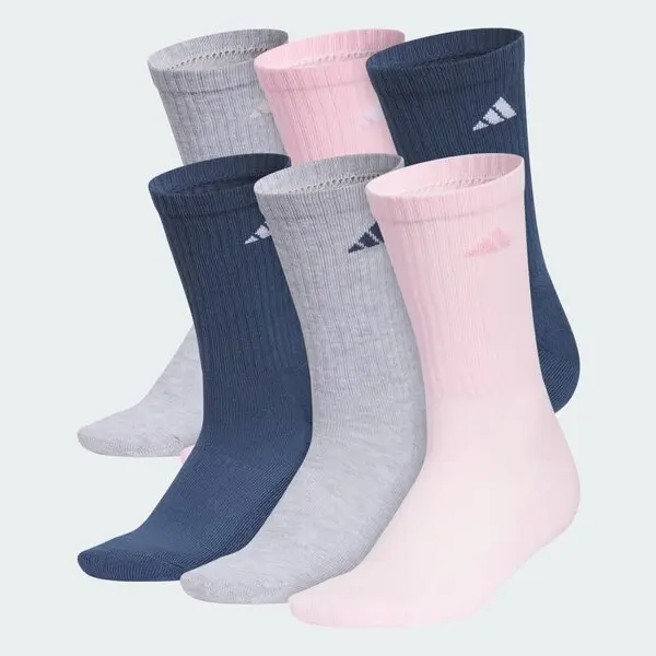 Adidas Athletic Cushioned Crew Socks 6-pack - Multicolor / Clear Pink / Dark Blue