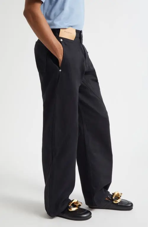 JW Anderson Twisted Workwear Denim Jeans - Black