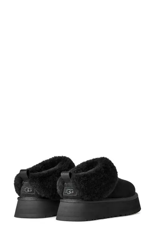 UGG Tazzelle Genuine Shearling Collar Slipper - Black