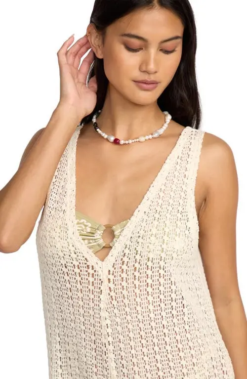 BILLABONG Steller Time Open Stitch Cotton Cover-up Romper