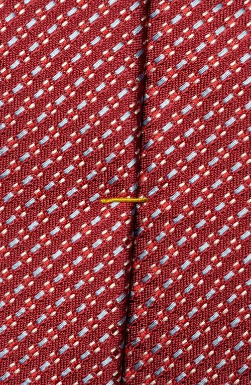 Eton Textured Silk Tie - Medium Red