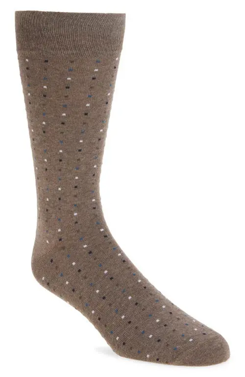 Nordstrom Mini Dot Dress Socks - Brown