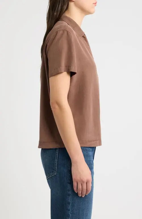 CLOTH & STONE Flowy Button-up Shirt - Saddle Brown