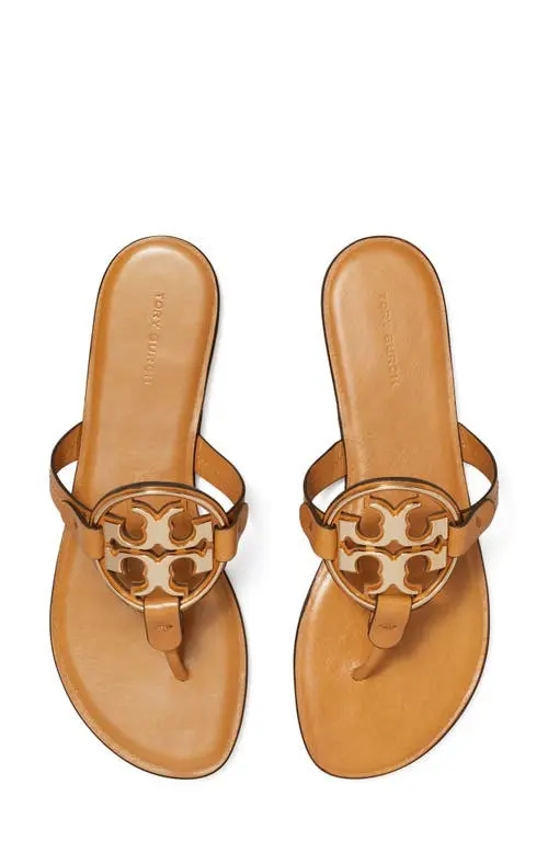 Tory Burch Miller Thong Sandal - Walnut/gold