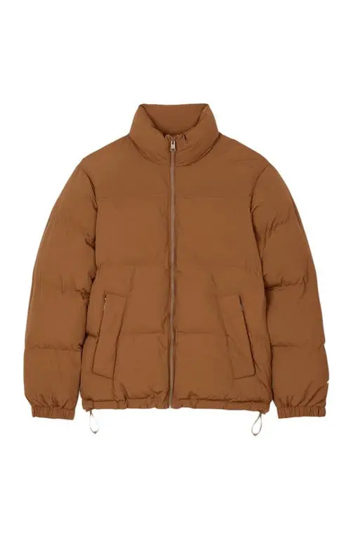 Sandro Technical Fabric Puffer Jacket - Cognac