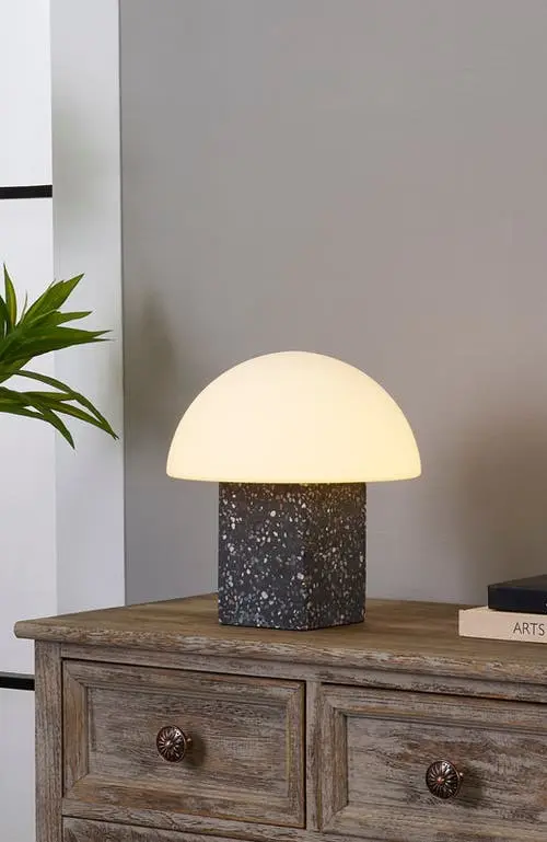 BRIGHTECH Gavin 10" Modern Speckled Concrete Led Desk Lamp