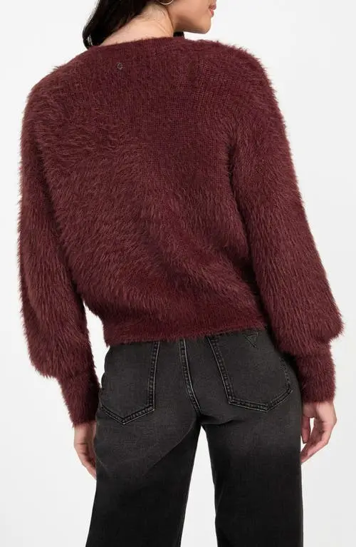Guess Keyla Fuzzy Cardigan - Rust