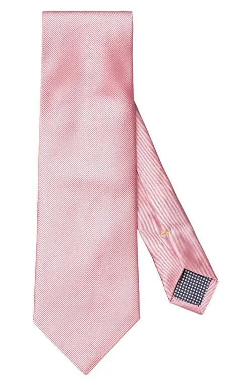 Eton Solid Silk Twill Tie - Pink