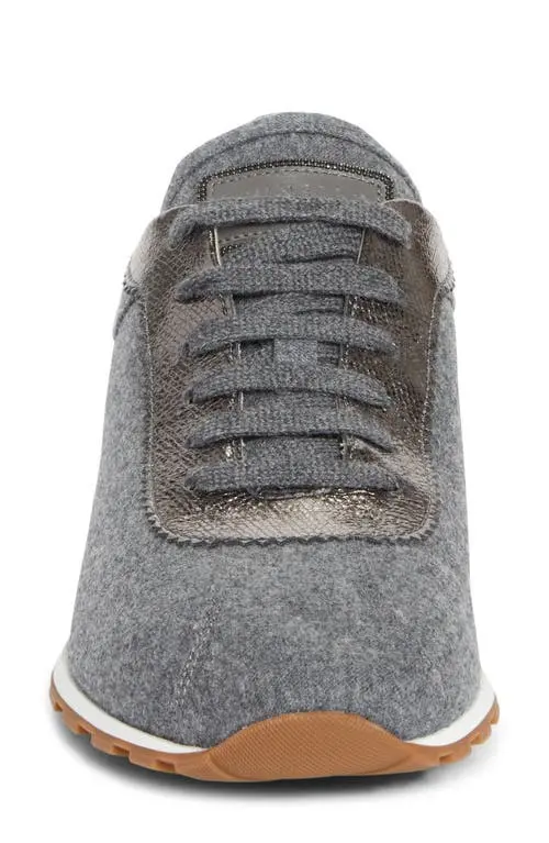 Brunello Cucinelli Mixed Media Runner Sneakers