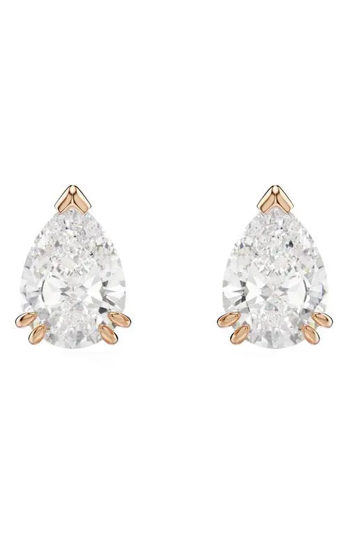 SWAROVSKI Stilla Stud Earrings - Rose Gold/white