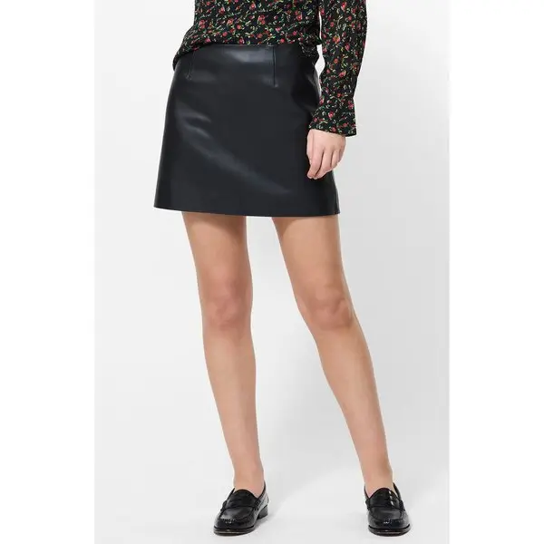 French Connection Dessa Faux Leather Mini Skirt