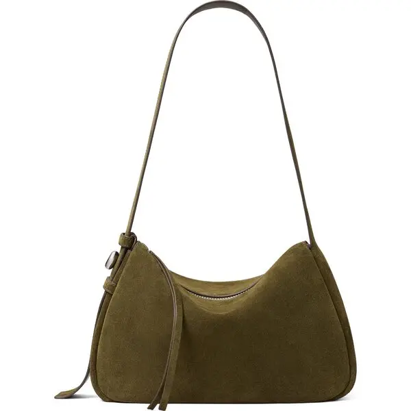 Tory Burch Romy Suede Shoulder Bag - Leccio