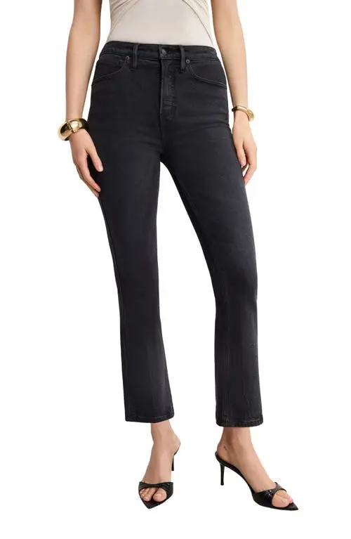 Good American Soft Tech Good Flare Crop Jeans