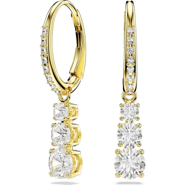 SWAROVSKI Stilla Attract Drop Earrings - Gold/white