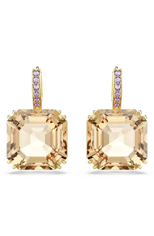 SWAROVSKI Millenia Square Drop Earrings - Gold/multi