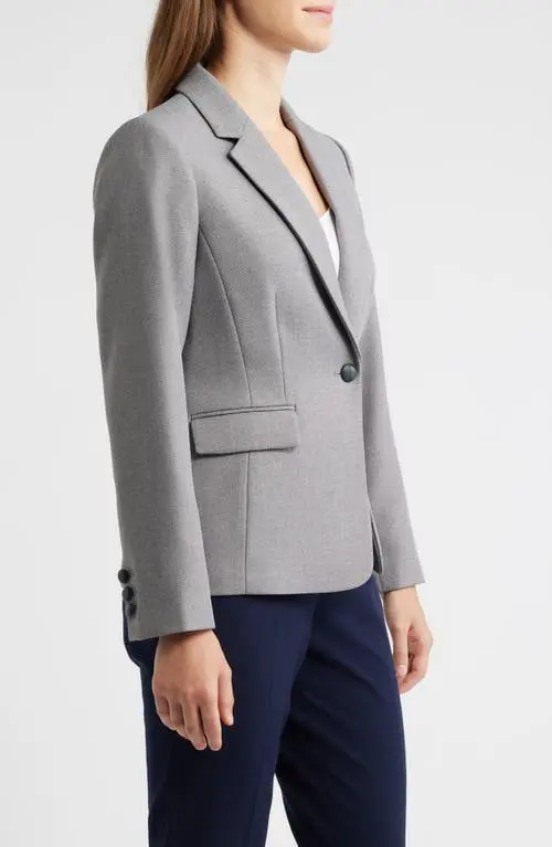 TAHARI ASL One-button Blazer - Heather Grey