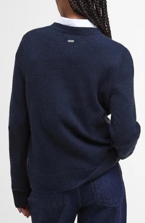 Barbour Woodhouse Wool & Cashmere Crewneck Sweater - Navy