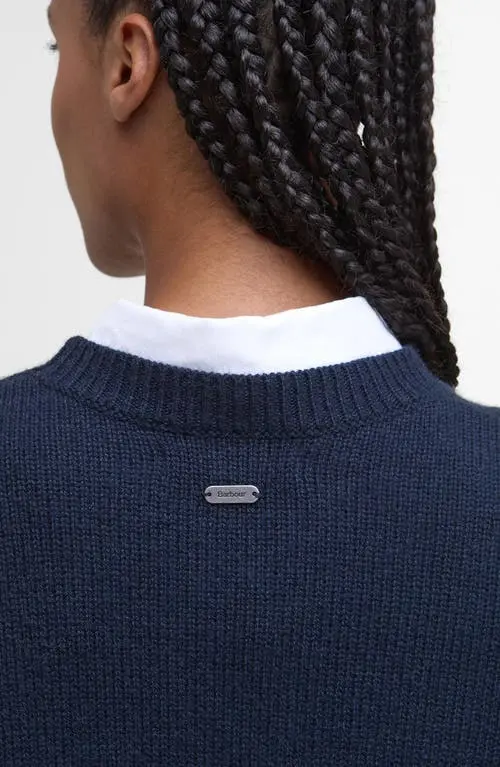 Barbour Woodhouse Wool & Cashmere Crewneck Sweater - Navy