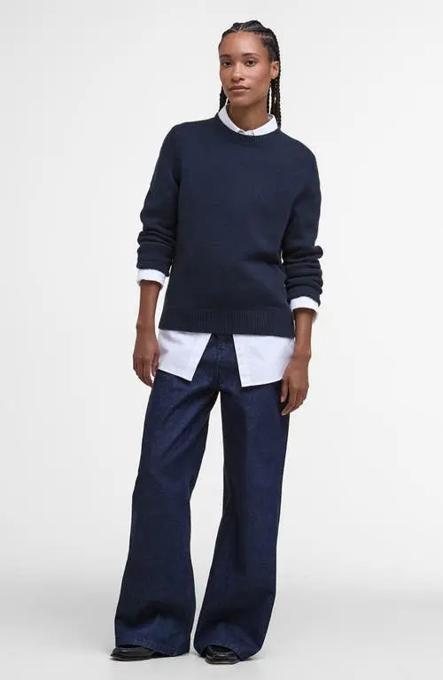 Barbour Woodhouse Wool & Cashmere Crewneck Sweater - Navy