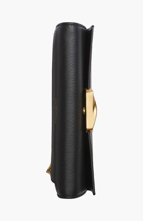 Donna Karan New York Amagansett Flap Wallet - Black/gold
