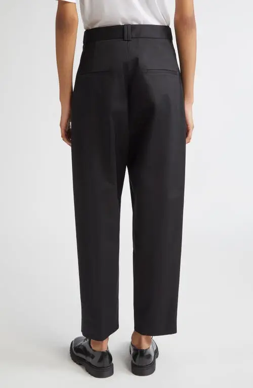Partow Rosen Pleated Cotton Stretch Twill Pants