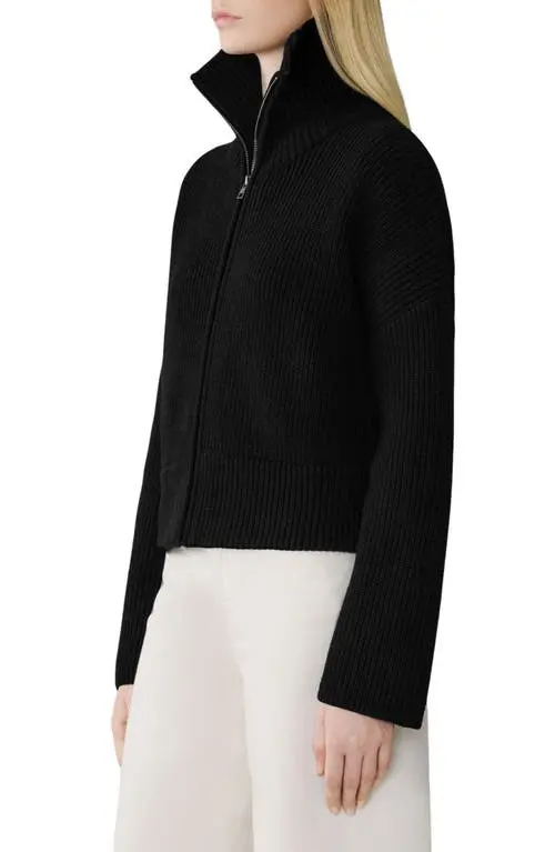 Soia & Kyo Noelle Ribbed Wool Blend Cardigan - Black