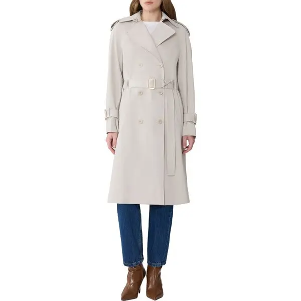 Soia & Kyo Becky Double-breasted Trench Coat - Light Oak