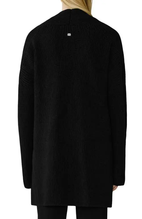 Soia & Kyo Rib Open Front Cardigan - Black