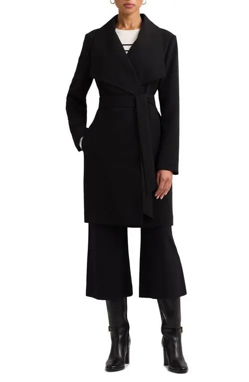 Ralph Lauren Drape Front Crepe Jacket - Black