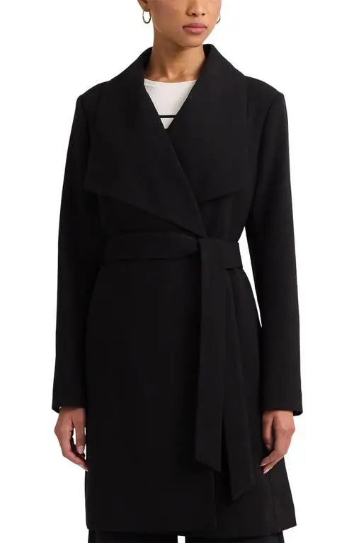 Ralph Lauren Drape Front Crepe Jacket - Black