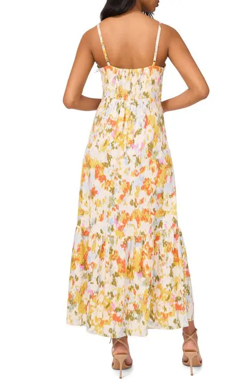 Halogen Print Sleeveless Maxi Dress