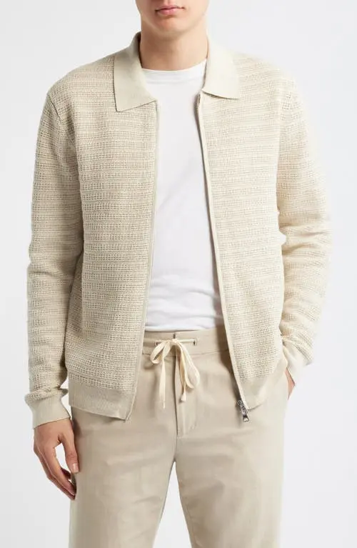 Nn07 Gustav 60016 Zip Cardigan - Ivory Mouline