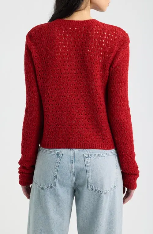 FRAME The Chenille Open Stitch Cardigan