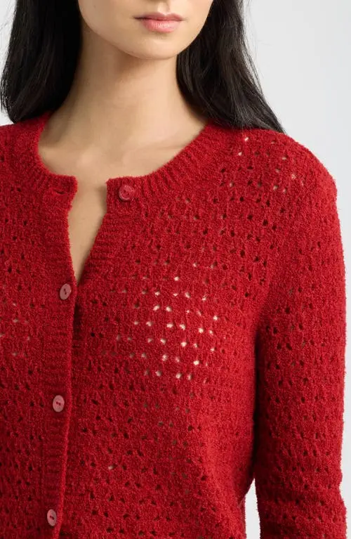 FRAME The Chenille Open Stitch Cardigan