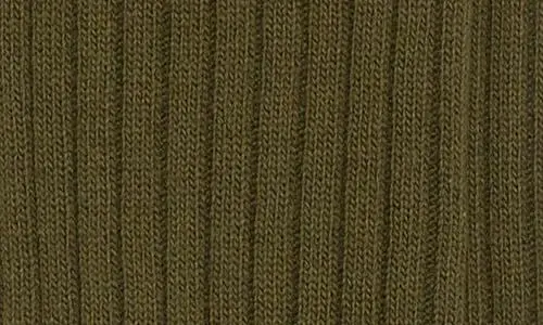 Nordstrom Ribbed Cotton Blend Socks - Olive