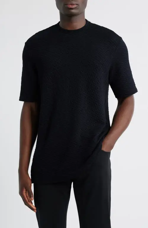 Emporio Armani Textured Jersey T-shirt - Black