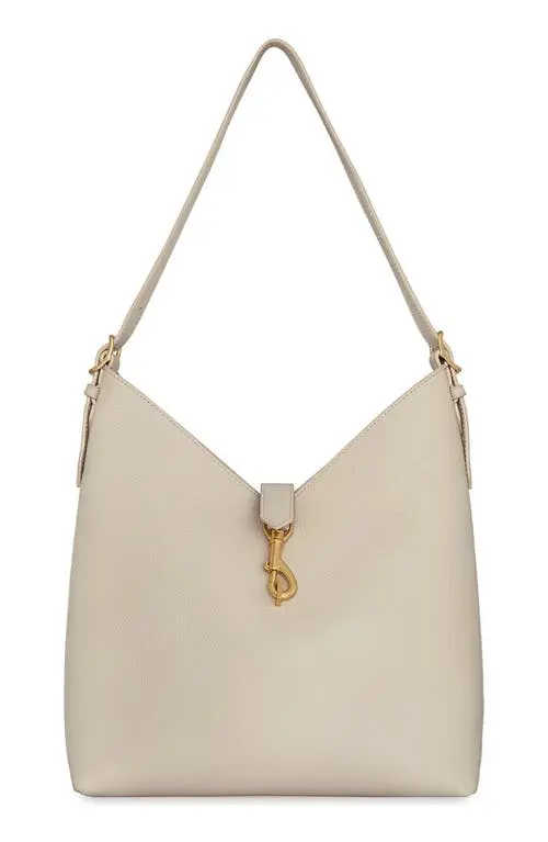 Rebecca Minkoff Mini Megan Leather Hobo Bag - Stone
